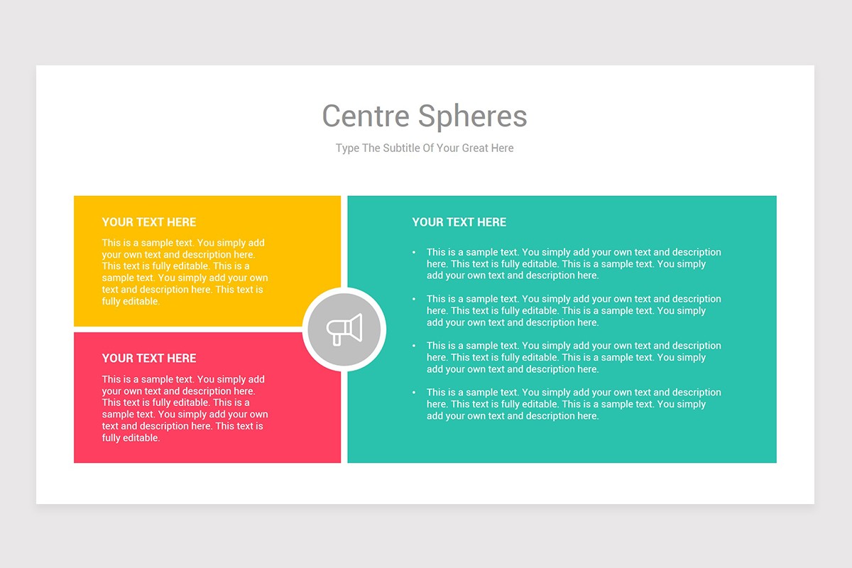 Center Spheres Google Slides Diagrams Template | Nulivo Market