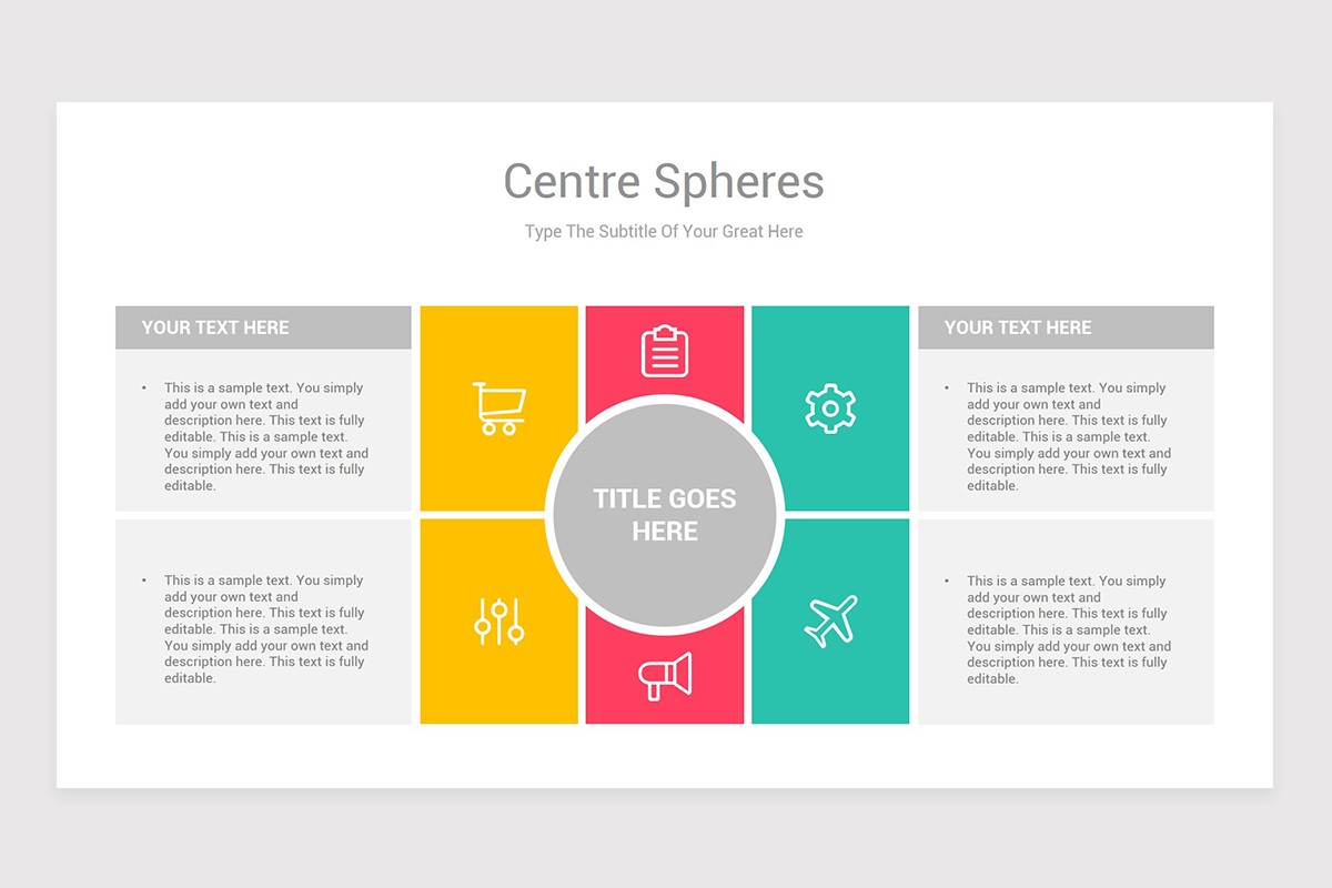 Center Spheres Google Slides Diagrams Template | Nulivo Market