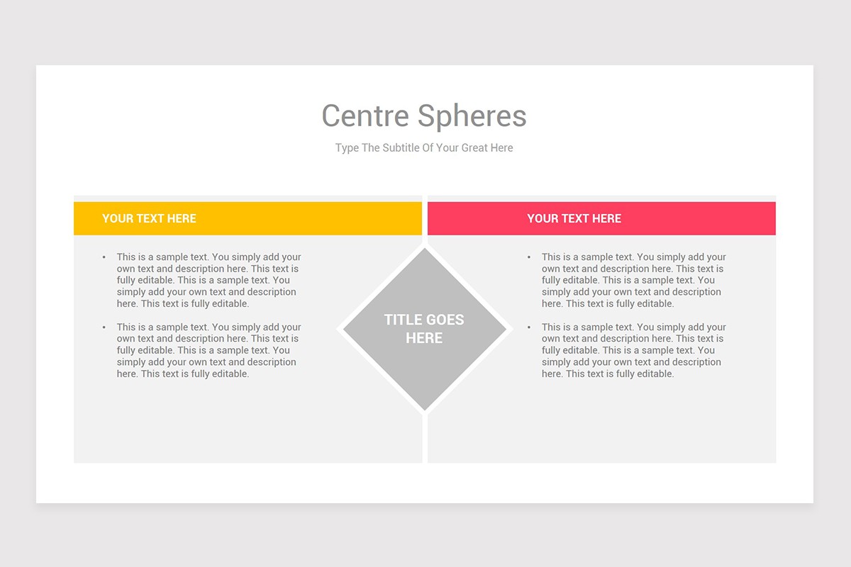 Center Spheres Google Slides Diagrams Template | Nulivo Market