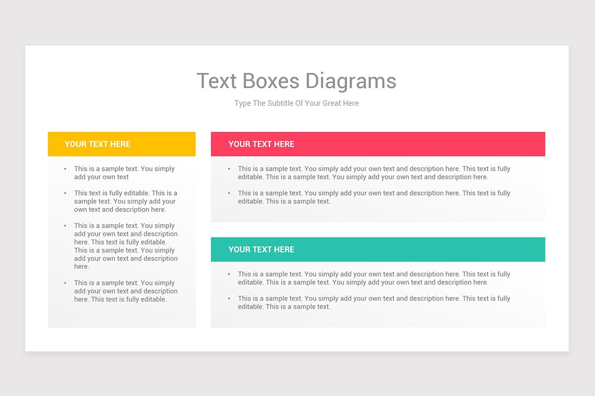 Steps Process With Text Boxes Google Slides Diagrams Nulivo Market