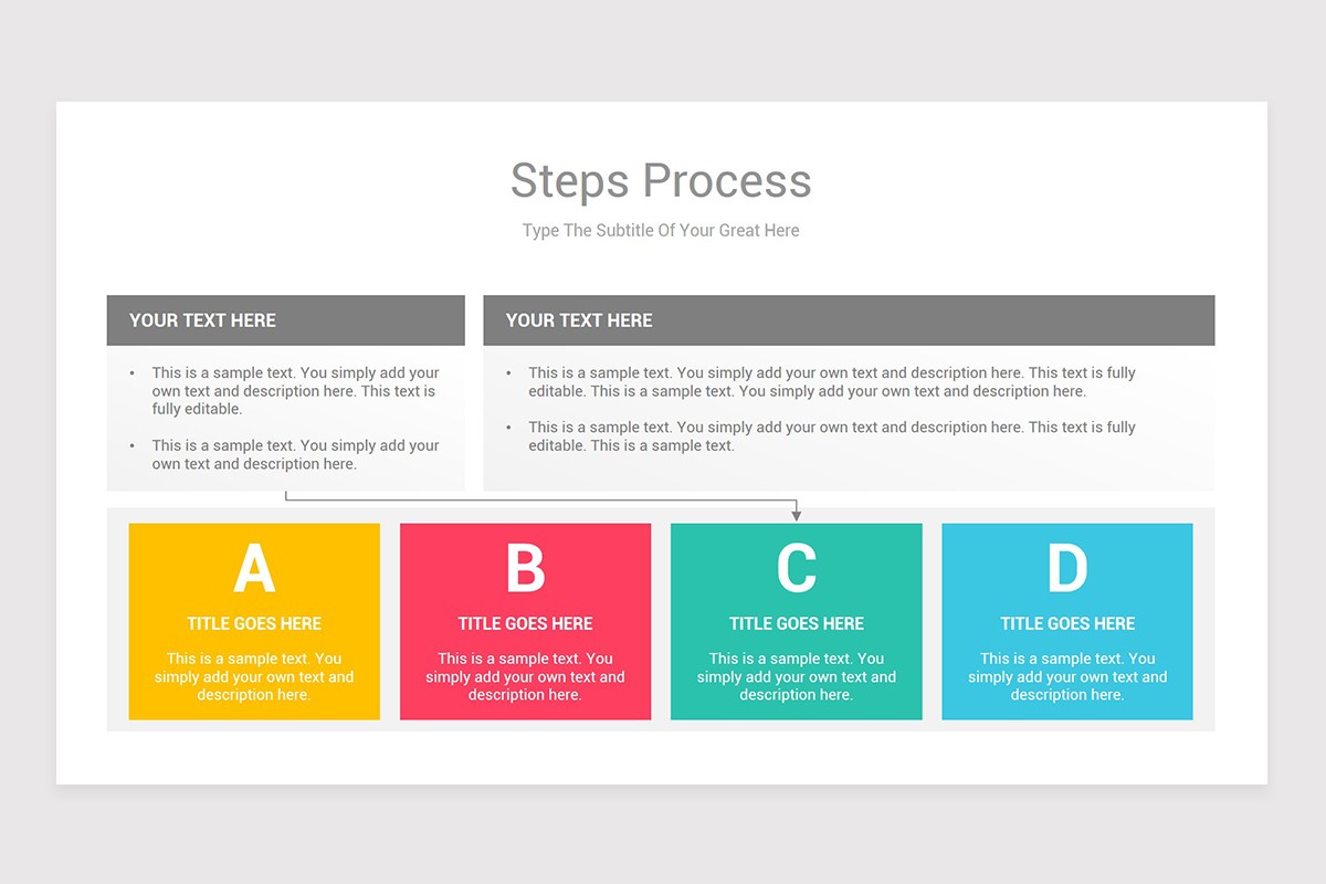 Steps Process With Text Boxes Keynote Diagrams | Nulivo Market