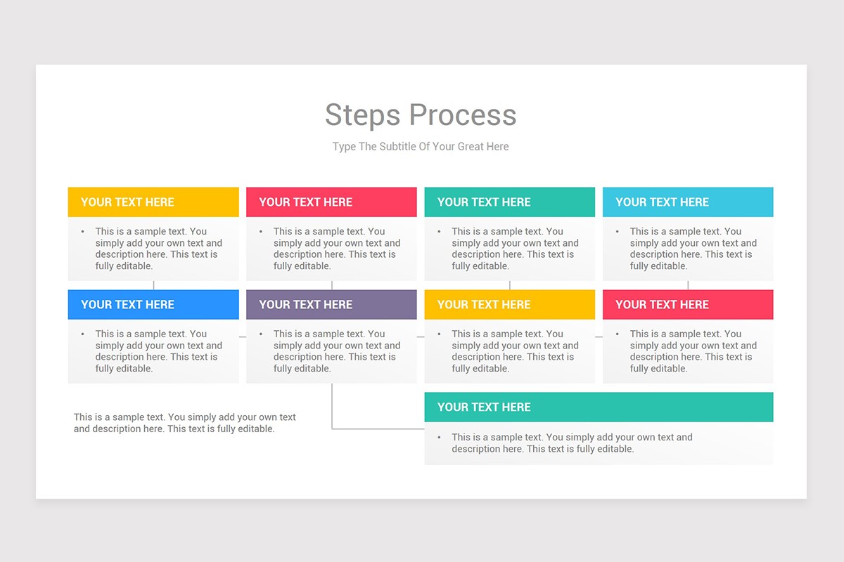 Steps Process With Text Boxes Keynote Diagrams | Nulivo Market