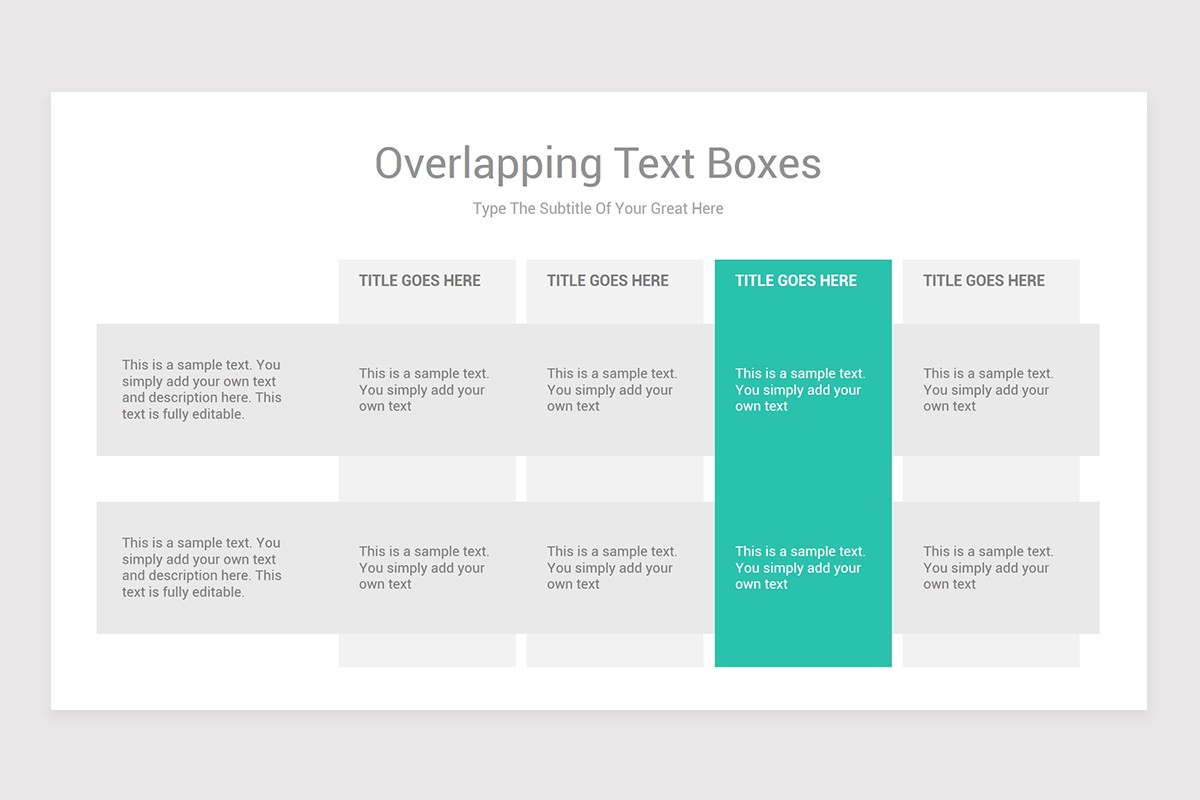 Overlapping Text Boxes Google Slides Template | Nulivo Market