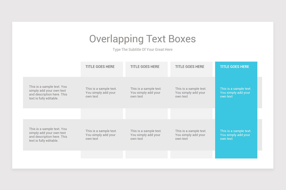 Overlapping Text Boxes Google Slides Template | Nulivo Market
