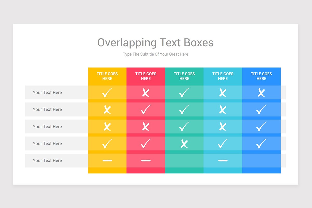 Overlapping Text Boxes Keynote Template | Nulivo Market