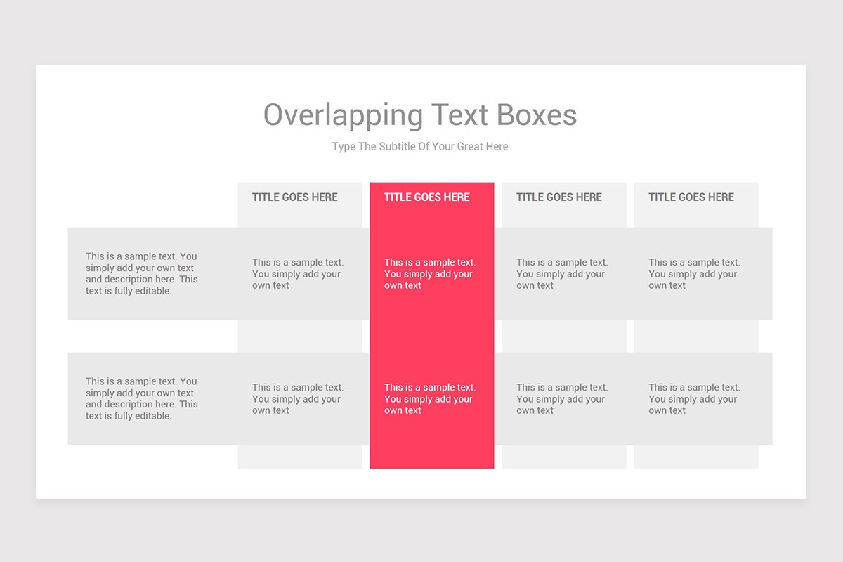 Overlapping Text Boxes Keynote Template | Nulivo Market
