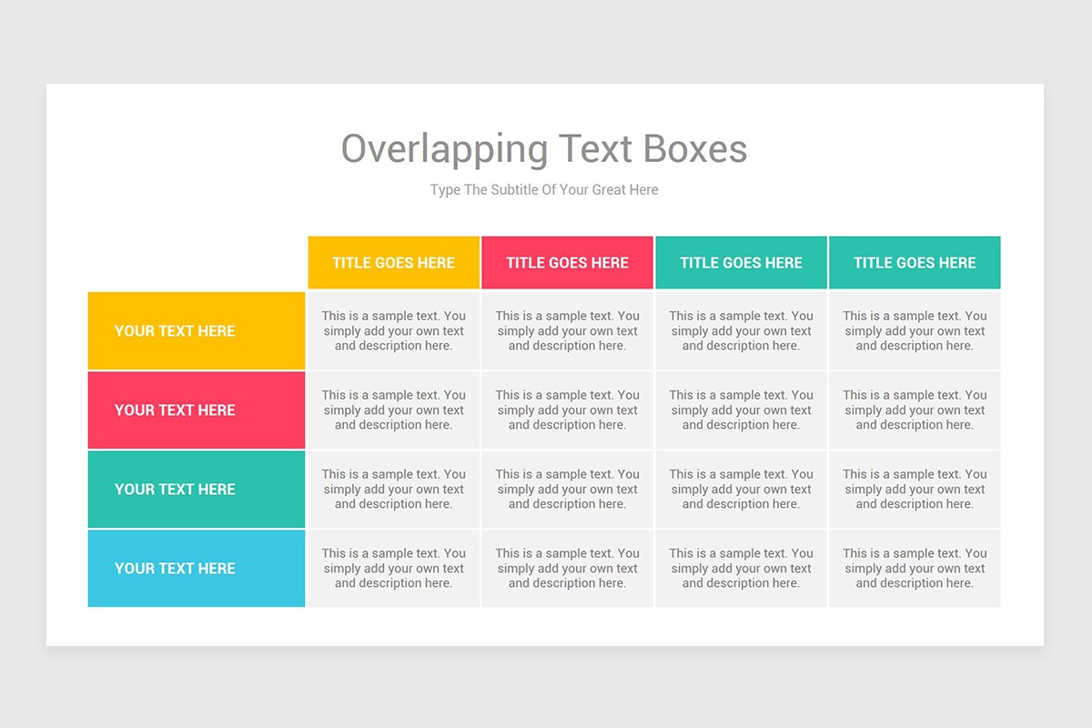 Overlapping Text Boxes Keynote Template | Nulivo Market