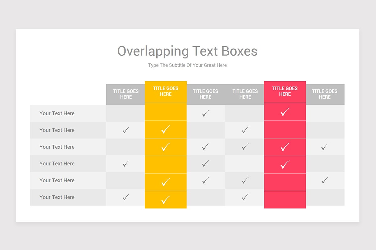 Overlapping Text Boxes Keynote Template | Nulivo Market