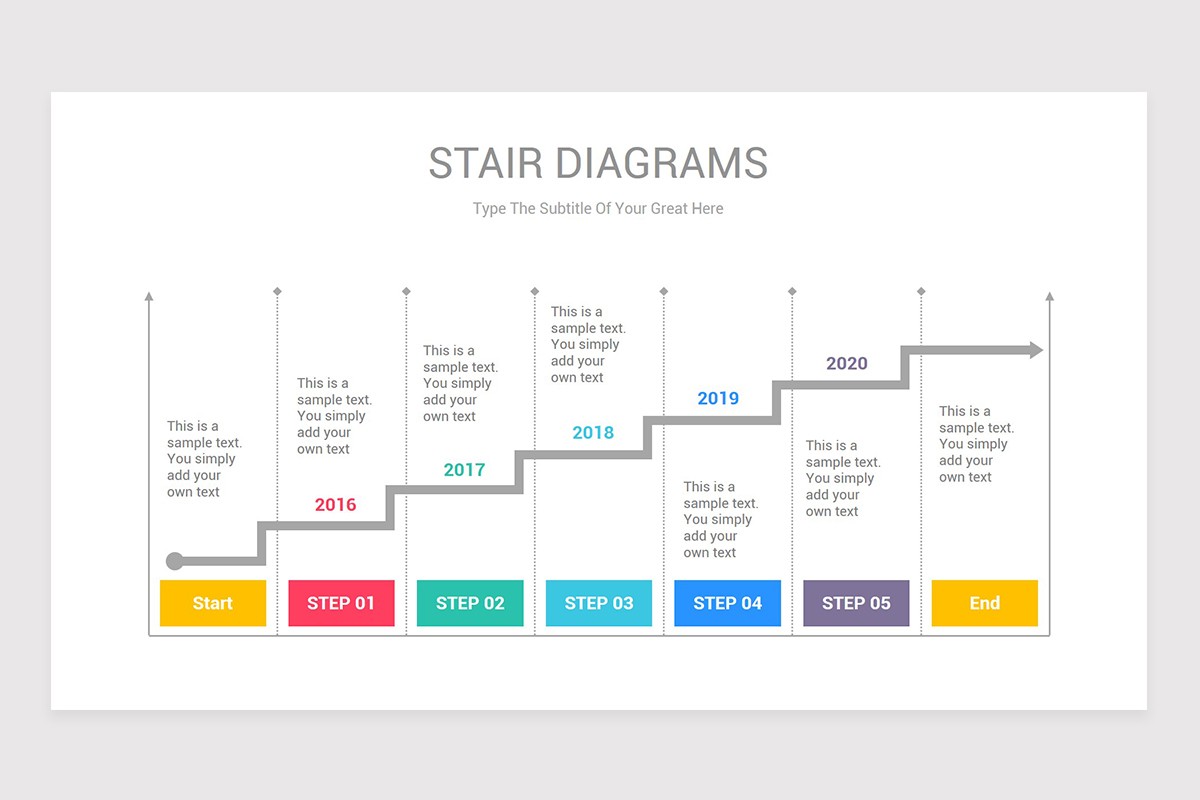 Stairs Diagram Google Slides Template | Nulivo Market
