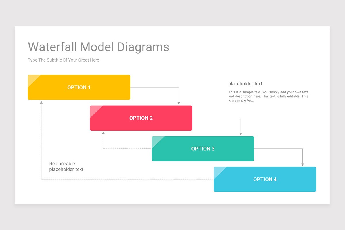 Waterfall Chart Google Slides Template Diagrams | Nulivo Market
