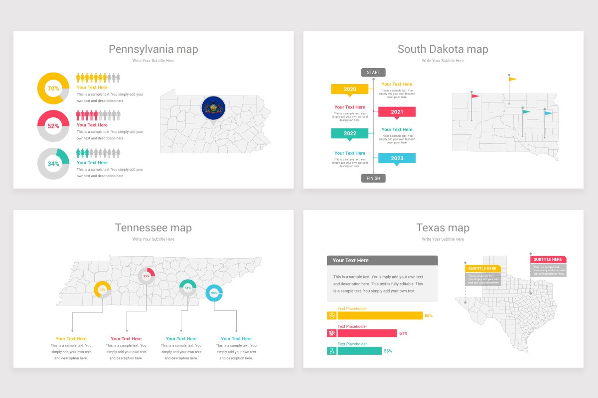 USA Counties Maps PowerPoint Template | Nulivo Market