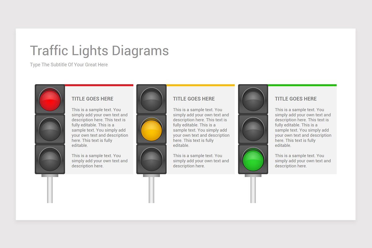 Traffic Lights Diagrams PowerPoint Template | Nulivo Market