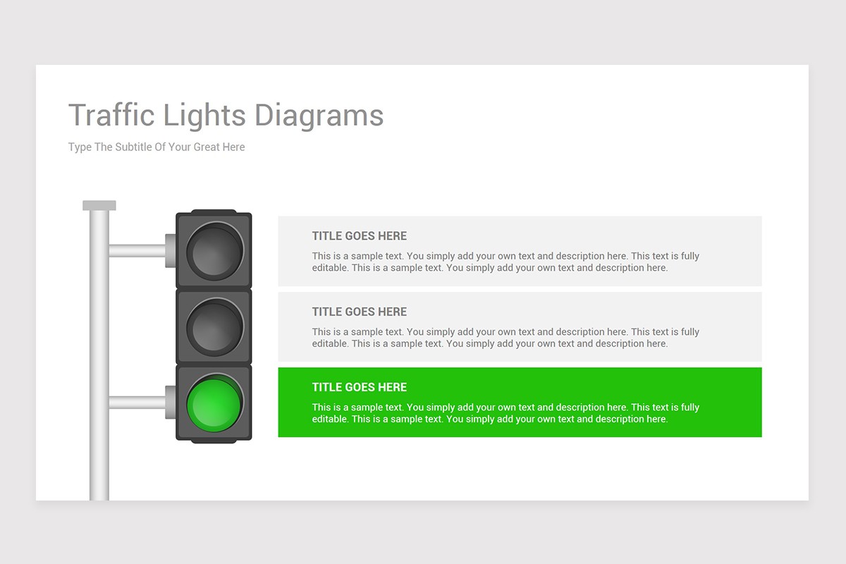 Traffic Lights Diagrams PowerPoint Template | Nulivo Market