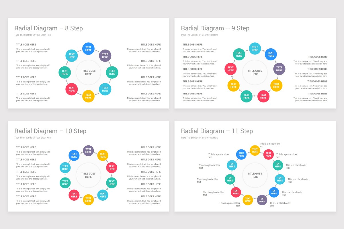 Radial Diagrams PowerPoint Template | Nulivo Market