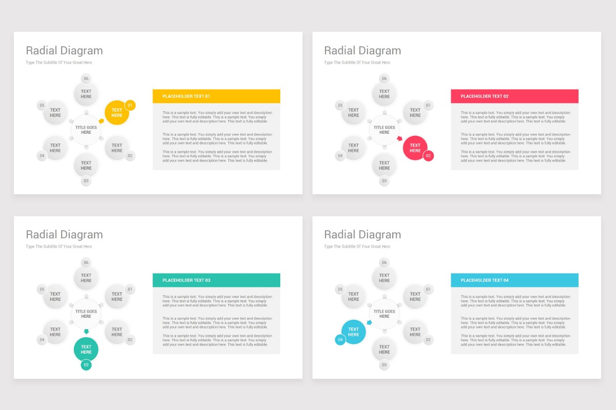 Radial Diagrams PowerPoint Template | Nulivo Market