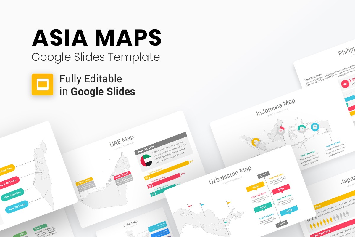 Asia Maps Google Slides Template | Nulivo Market