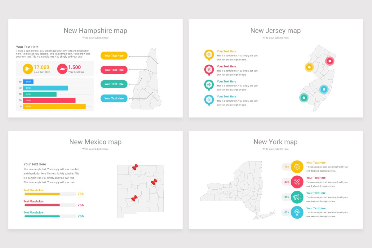 USA Counties Maps Google Slides Template | Nulivo Market