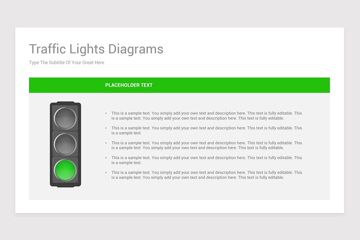 Traffic Lights Diagrams Google Slides Template | Nulivo Market