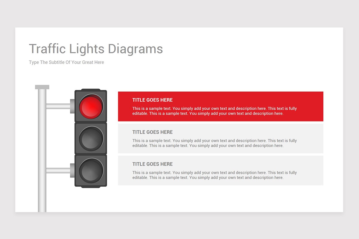 Traffic Lights Diagrams Google Slides Template | Nulivo Market