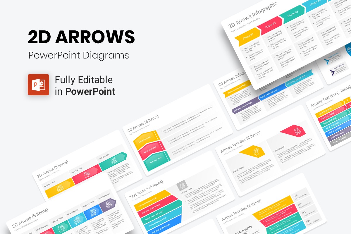 2D Arrows Infographic PowerPoint Presentation | Nulivo Market