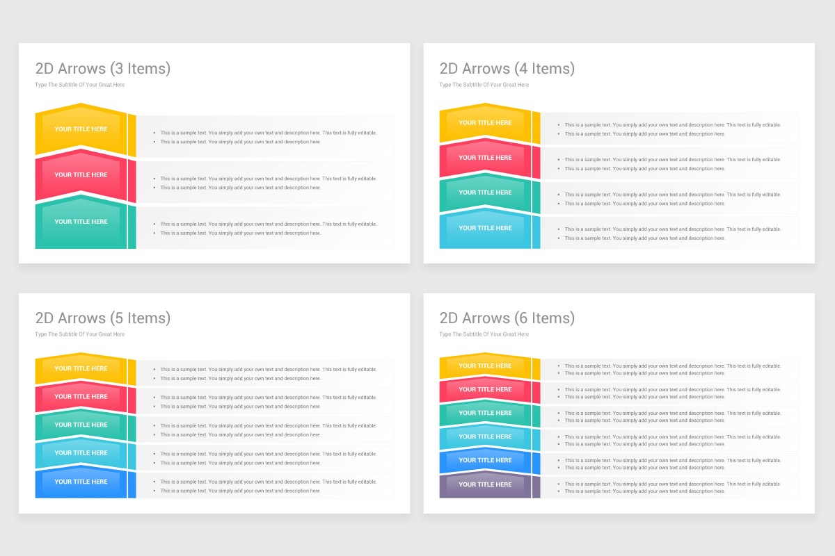2D Arrows Infographic PowerPoint Presentation | Nulivo Market