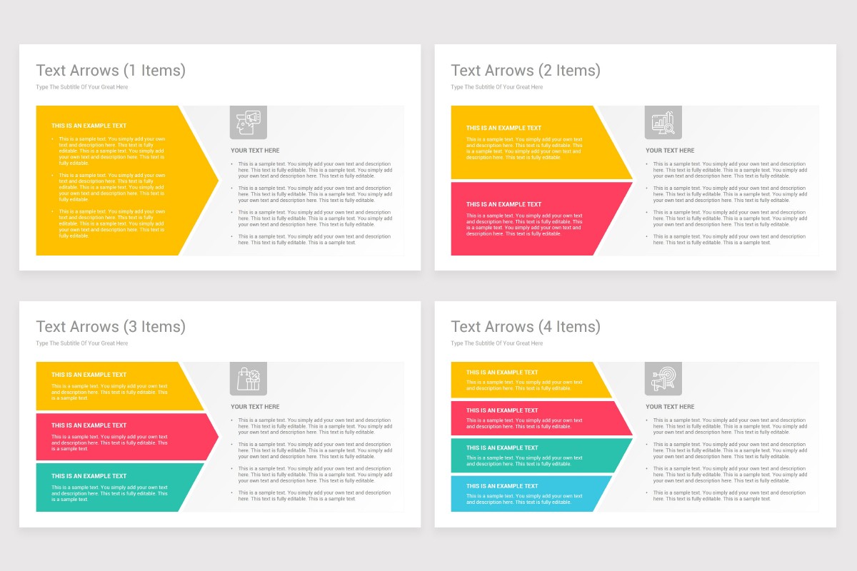 2D Arrows Infographic PowerPoint Presentation | Nulivo Market