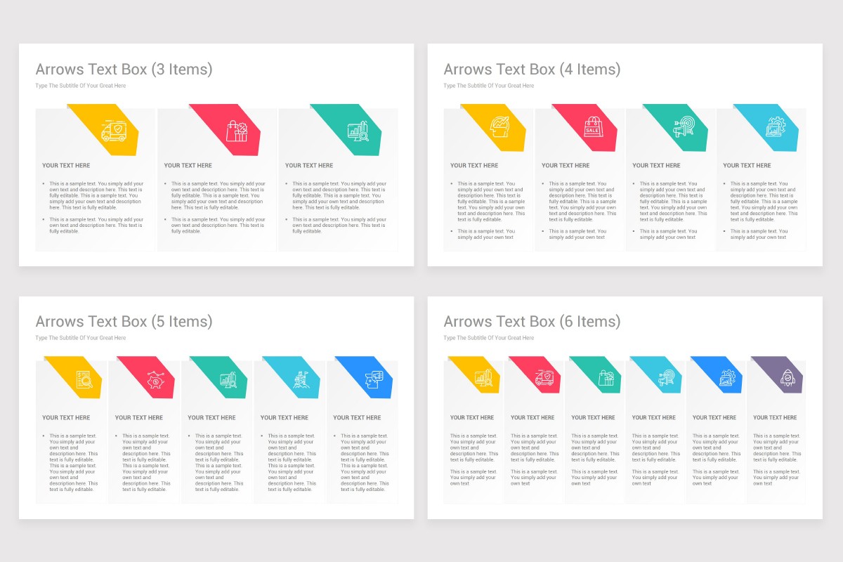 2D Arrows Infographic PowerPoint Presentation | Nulivo Market