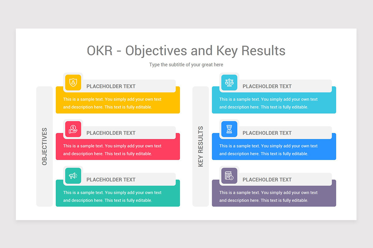 OKR Objectives and Key Results PowerPoint Template | Nulivo Market