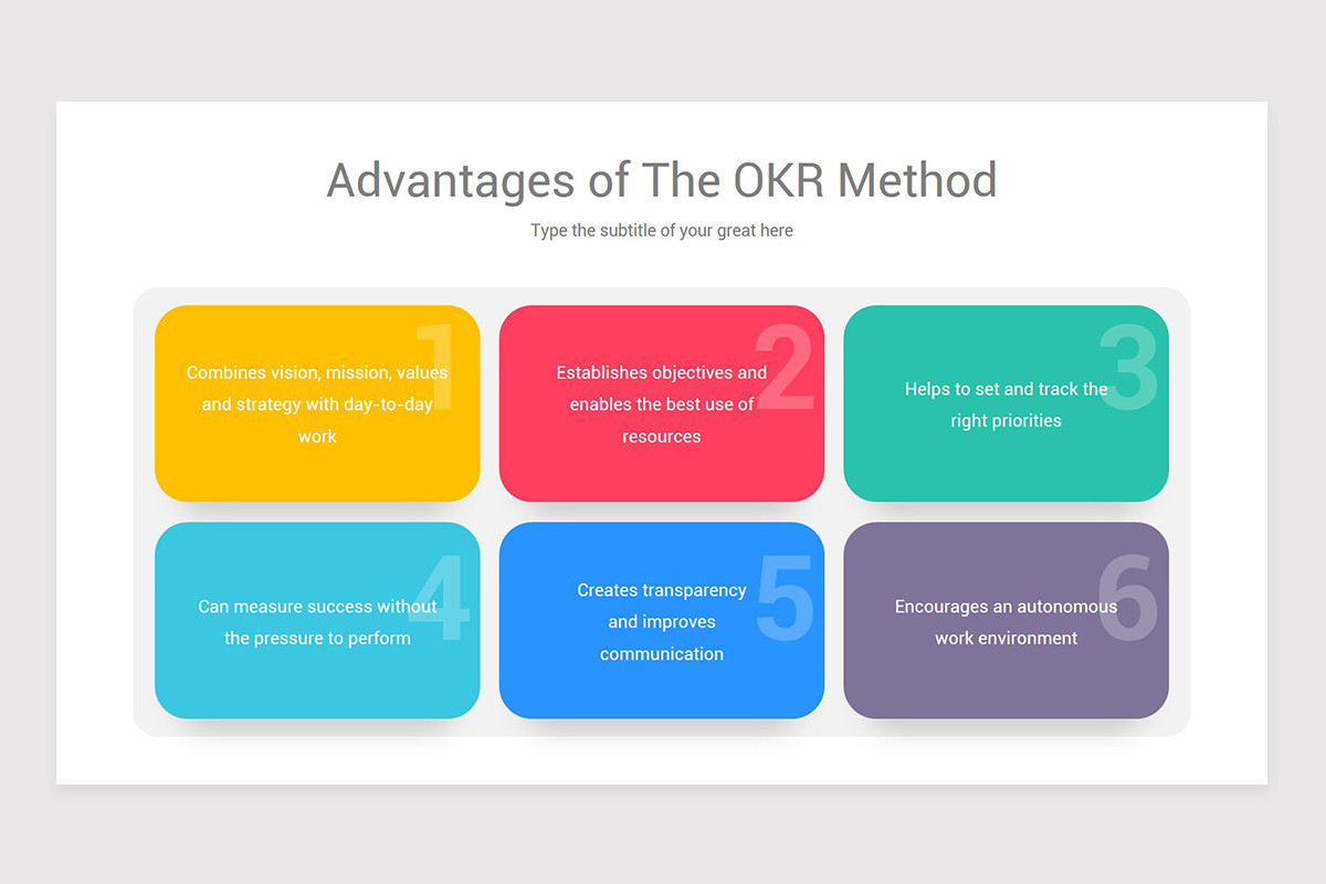 OKR Objectives and Key Results PowerPoint Template | Nulivo Market