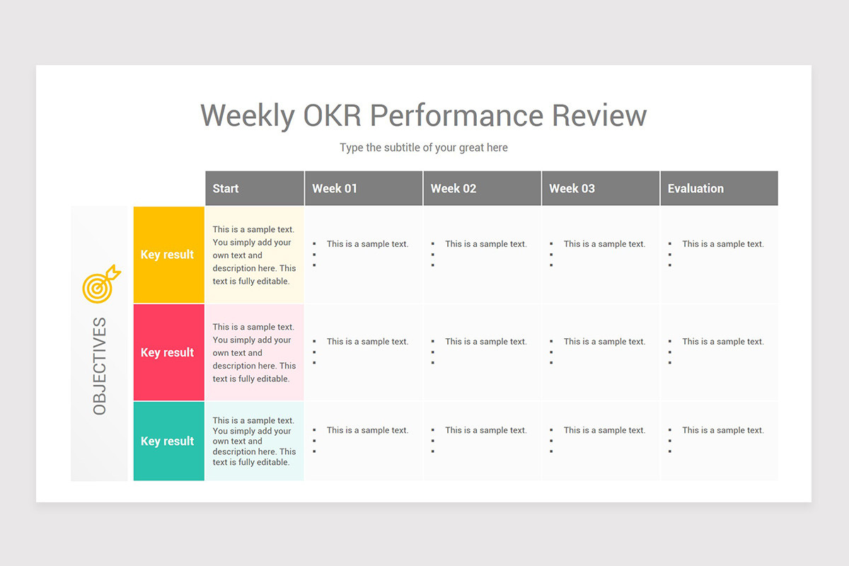 OKR Objectives and Key Results Google Slides Template | Nulivo Market
