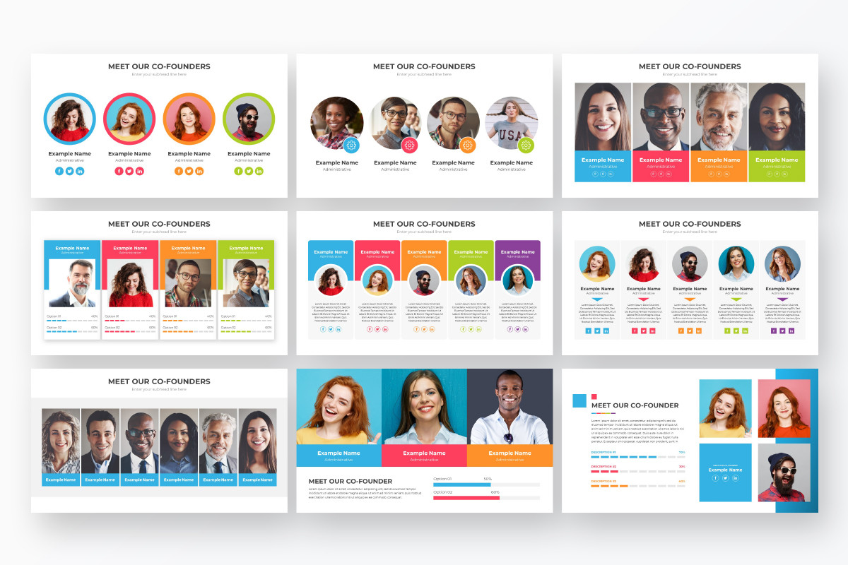 Company Team Profile PowerPoint Presentation Template | Nulivo Market