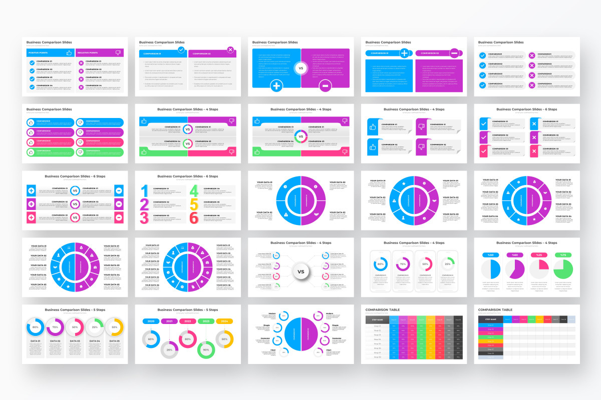 Comparison PowerPoint Presentation Template | Nulivo Market