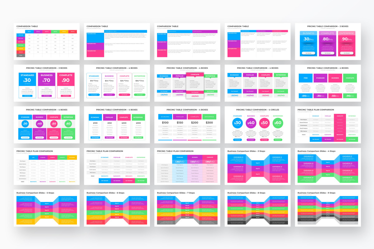 Comparison Powerpoint Presentation Template Nulivo Market