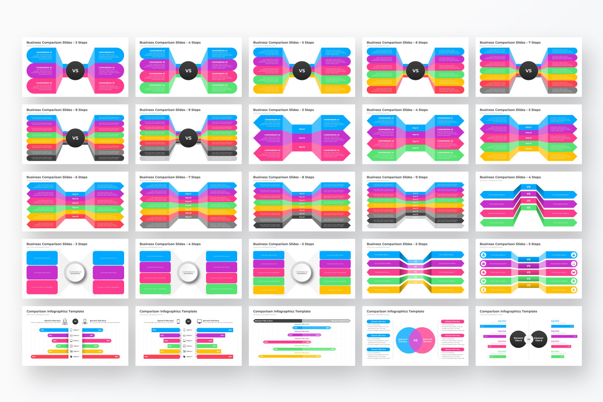 Comparison PowerPoint Presentation Template | Nulivo Market