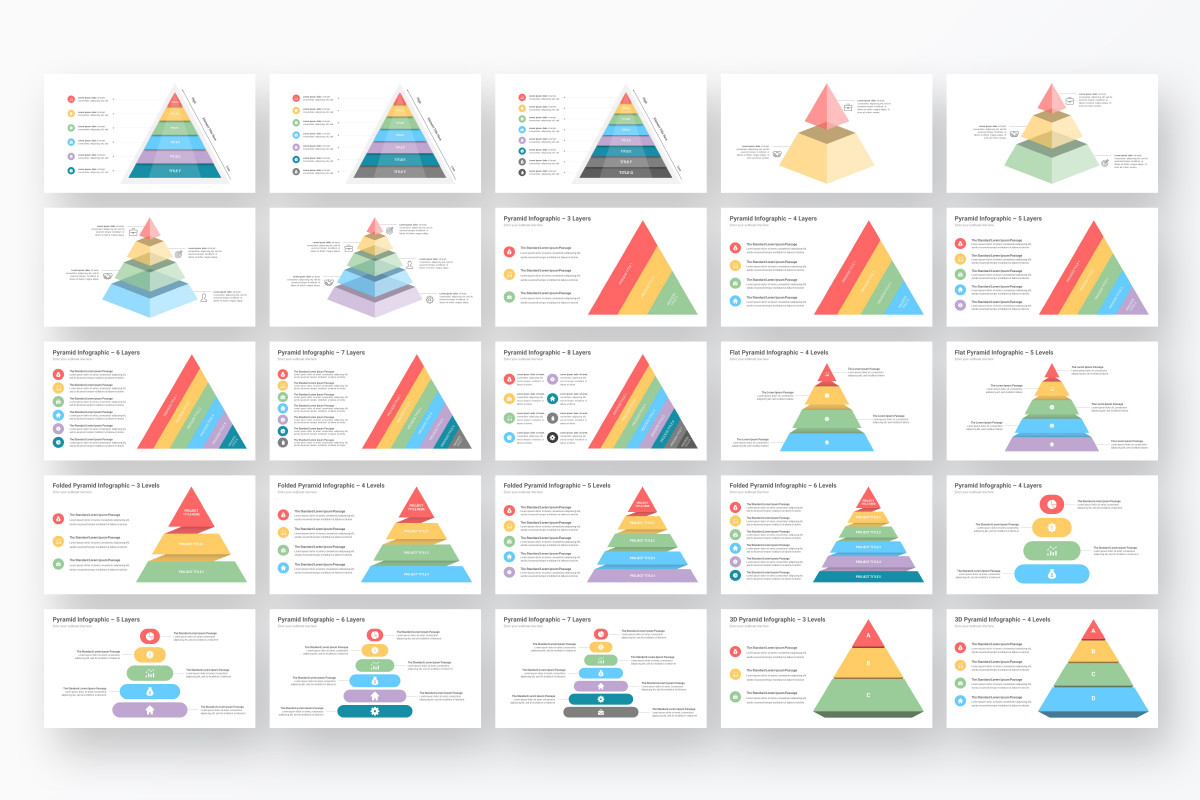 Pyramid Infographics PowerPoint Template Diagrams | Nulivo Market