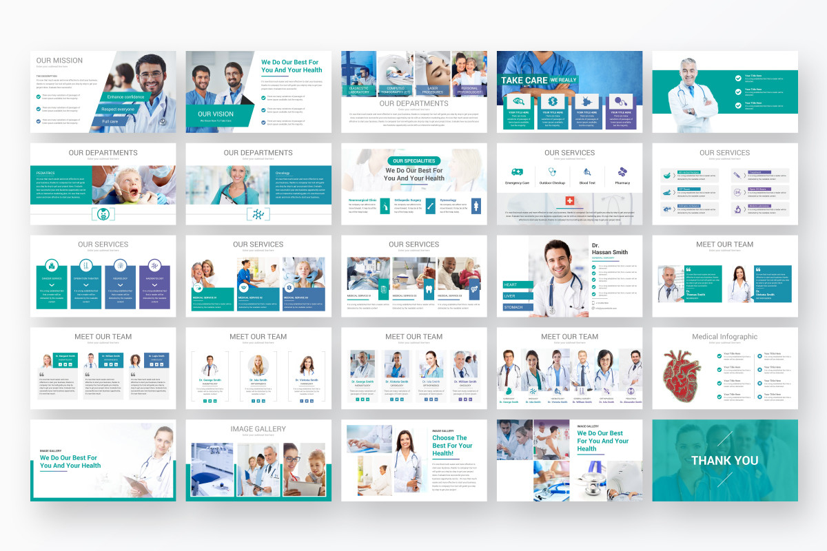 Medical and Healthcare Solutions PowerPoint Template | Nulivo Market