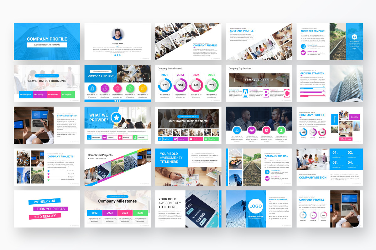 Company Profile PowerPoint Presentation Template | Nulivo Market