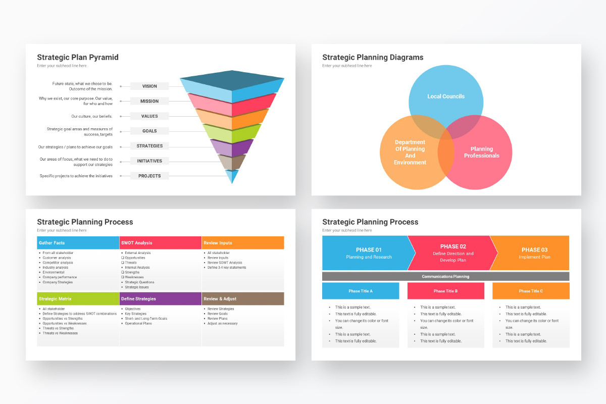 Strategic Planning Diagrams PowerPoint Template | Nulivo Market