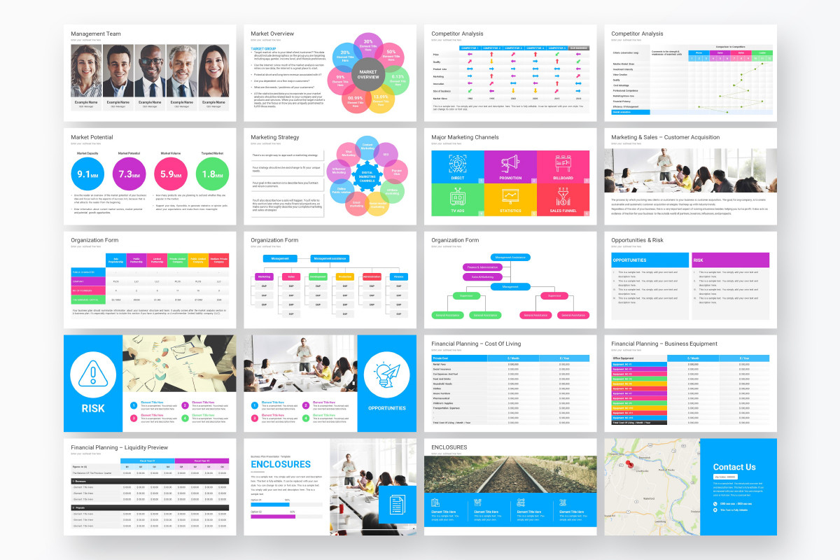 Simple Business Plan PowerPoint Template | Nulivo Market