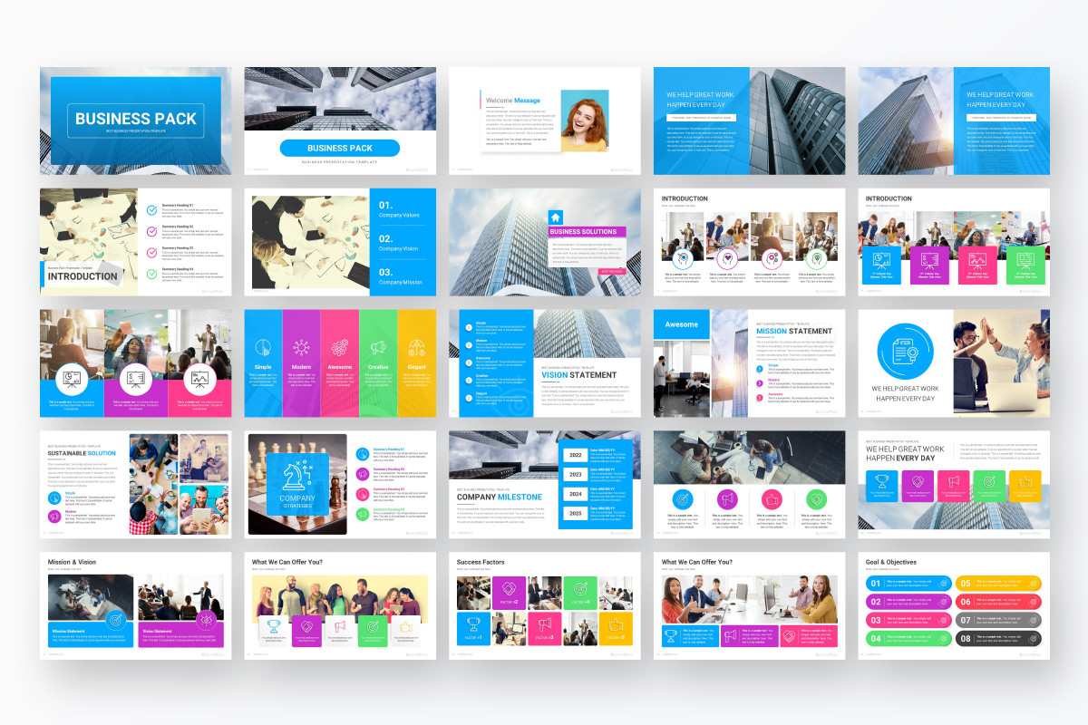 Business Pack PowerPoint Presentation Template | Nulivo Market