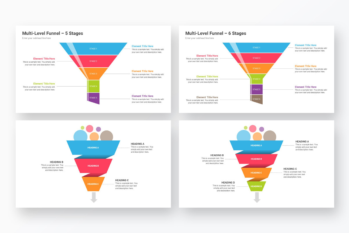Multi-Level Funnel Infographic PowerPoint Template | Nulivo Market