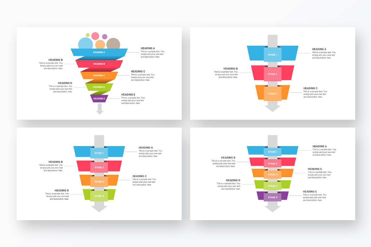 Multi-Level Funnel Infographic PowerPoint Template | Nulivo Market