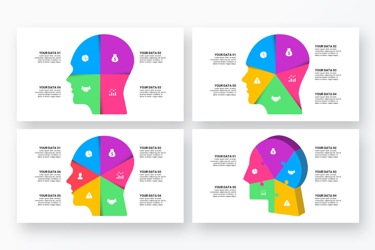 Human Head Infographics PowerPoint Template | Nulivo Market