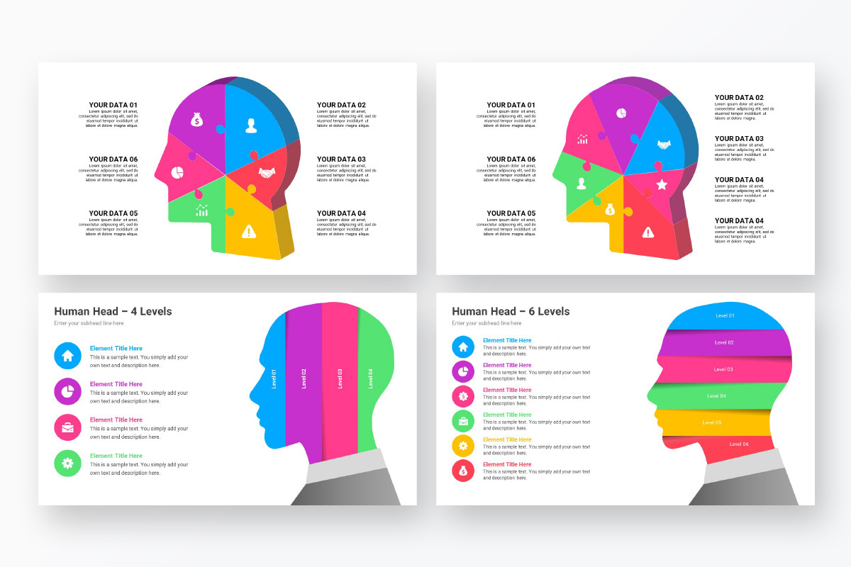 Human Head Infographics PowerPoint Template | Nulivo Market