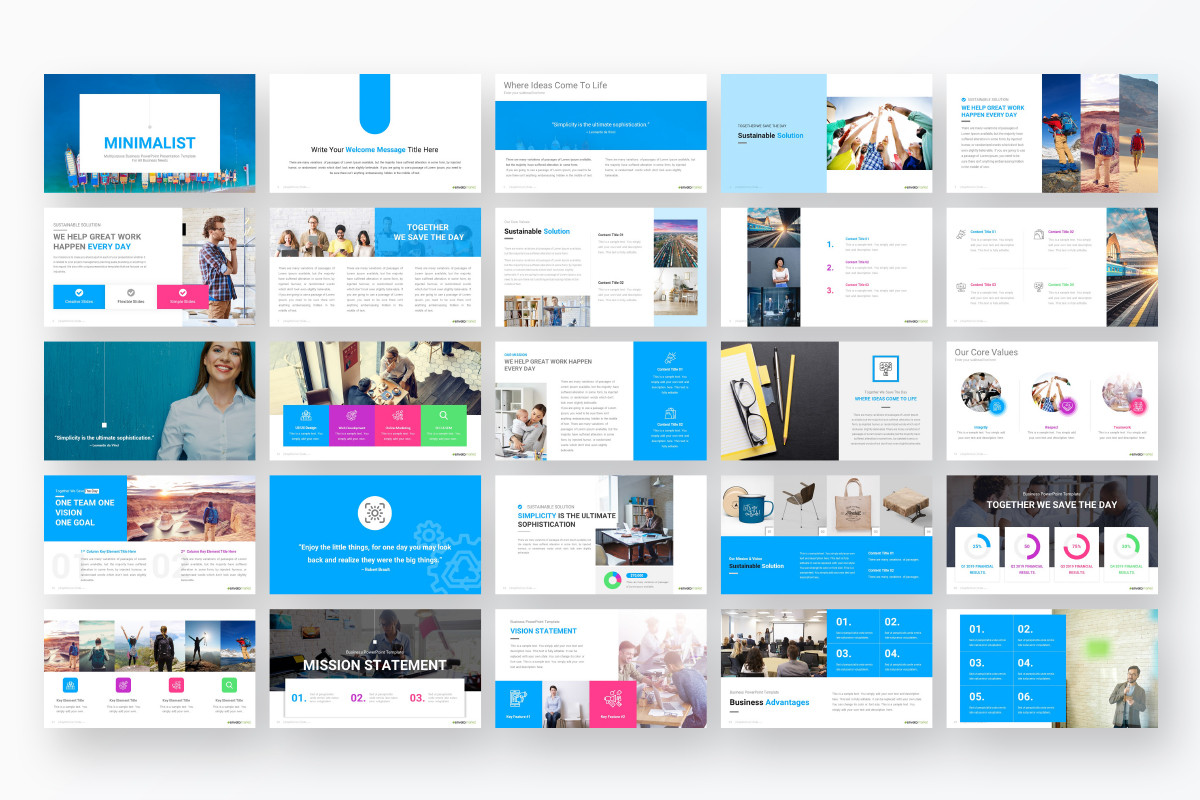 Minimalist Google Slides Presentation Template | Nulivo Market