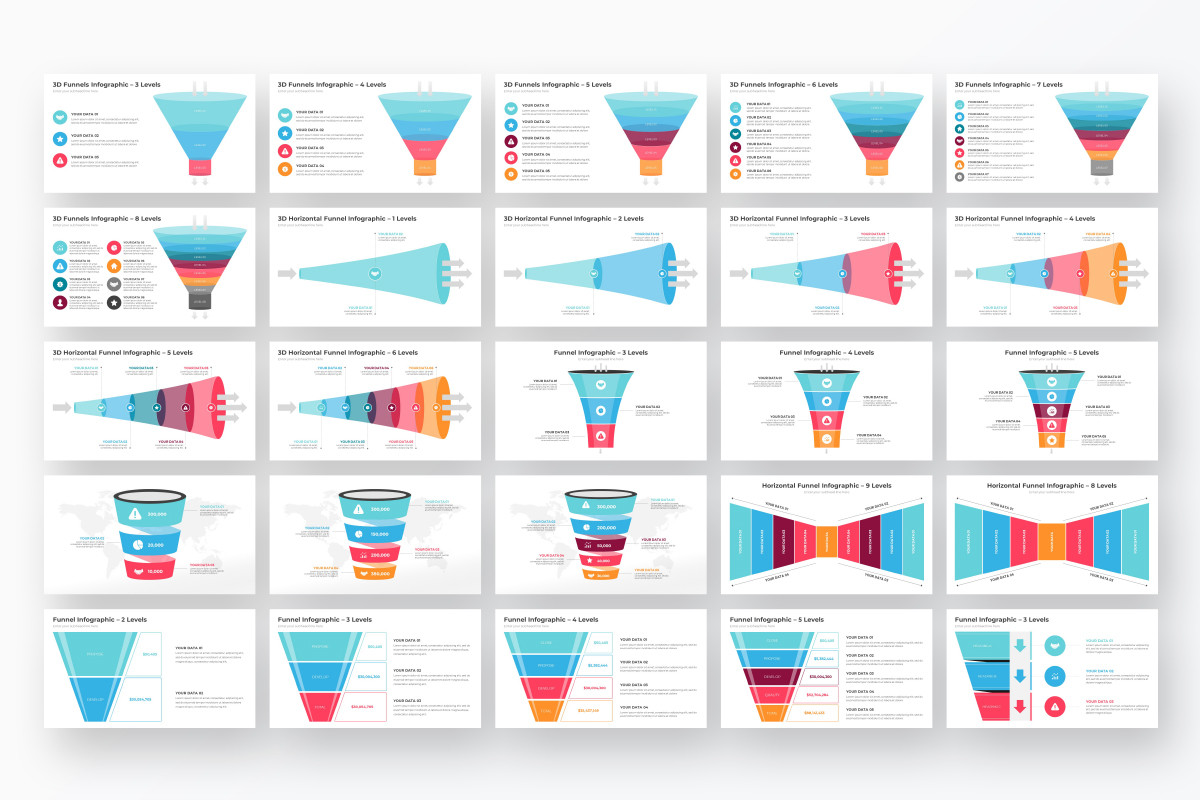 Funnel Infographics Google Slides Template Diagrams | Nulivo Market