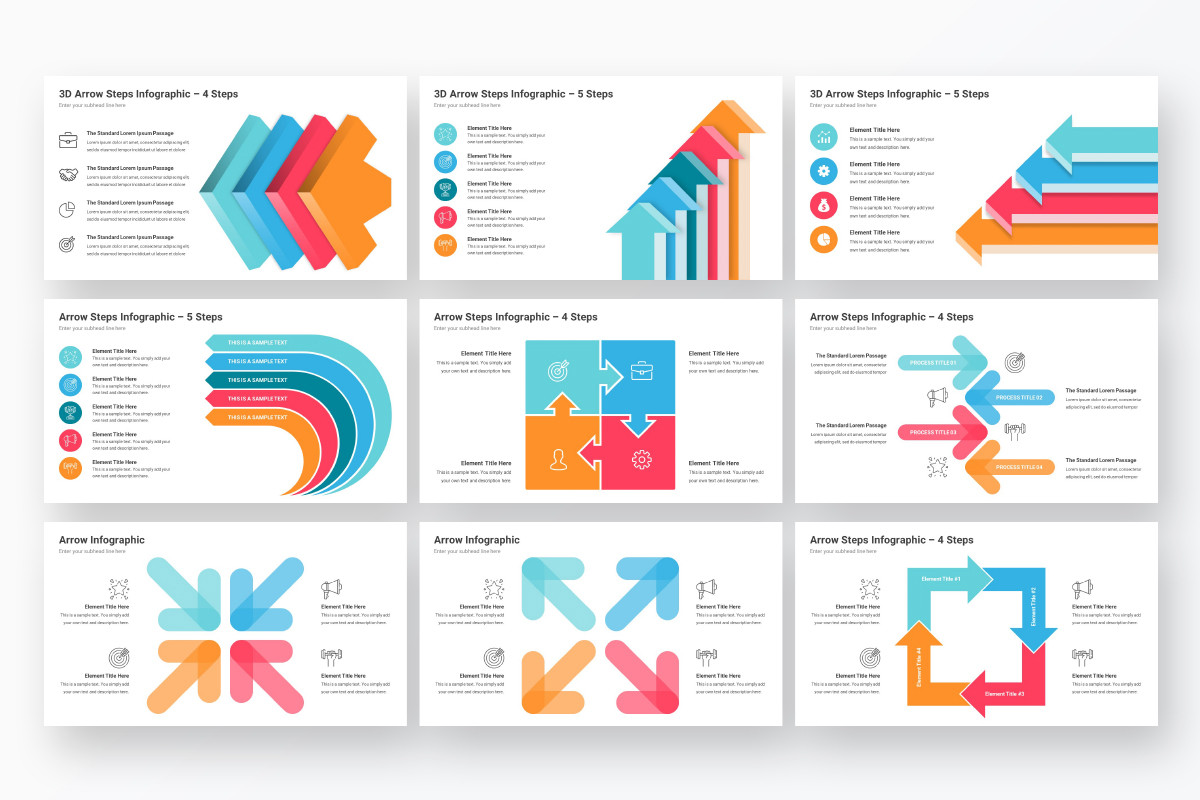 Arrow Infographics Google Slides Template Diagrams | Nulivo Market