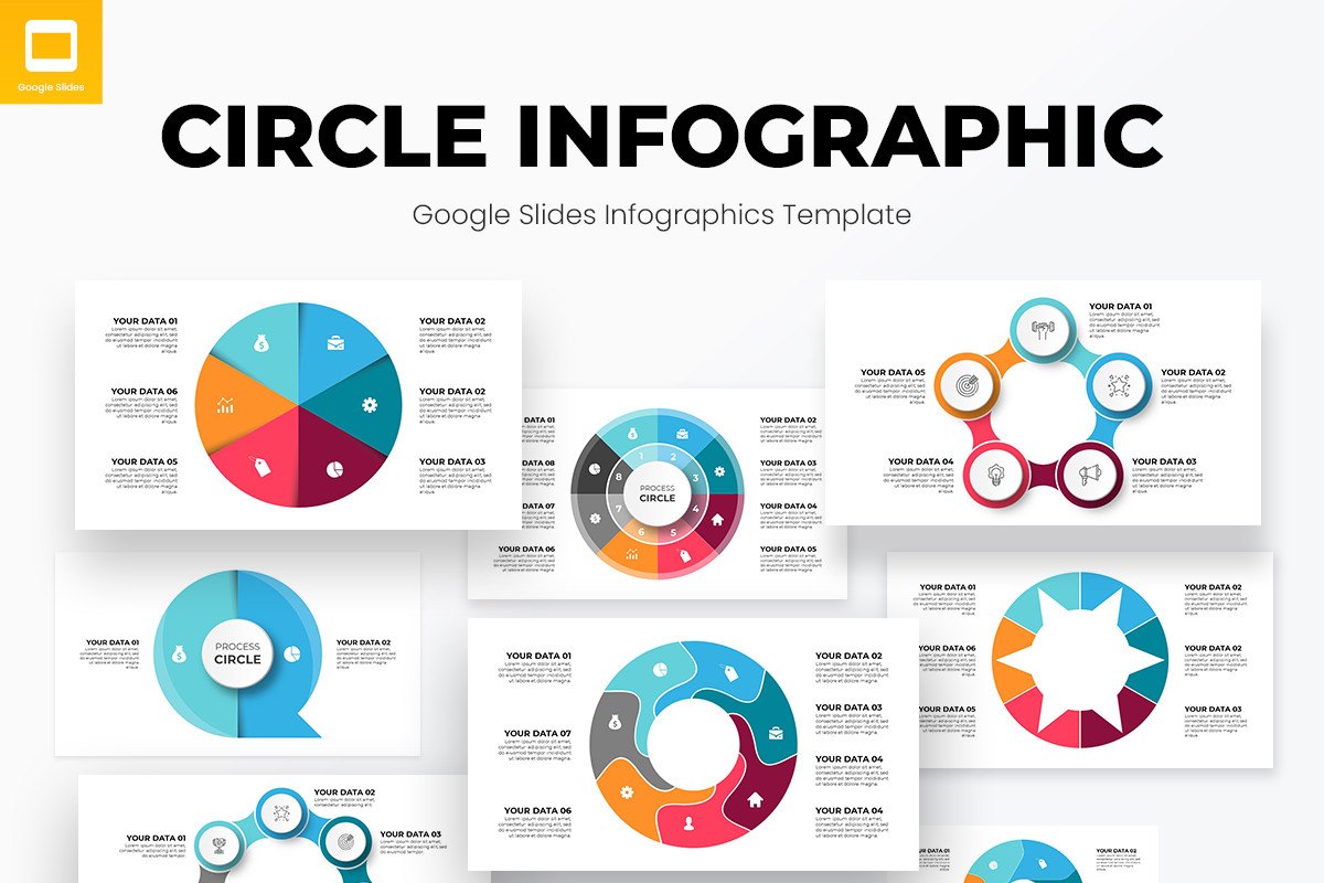 Circle Infographics Google Slides Template Diagrams | Nulivo Market