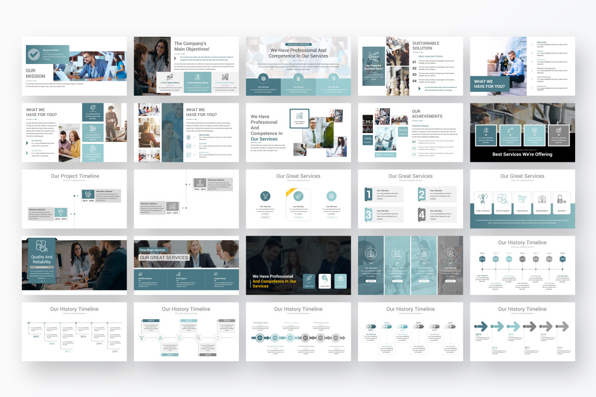 Simplicity Solutions Google Slides Presentation Template | Nulivo Market