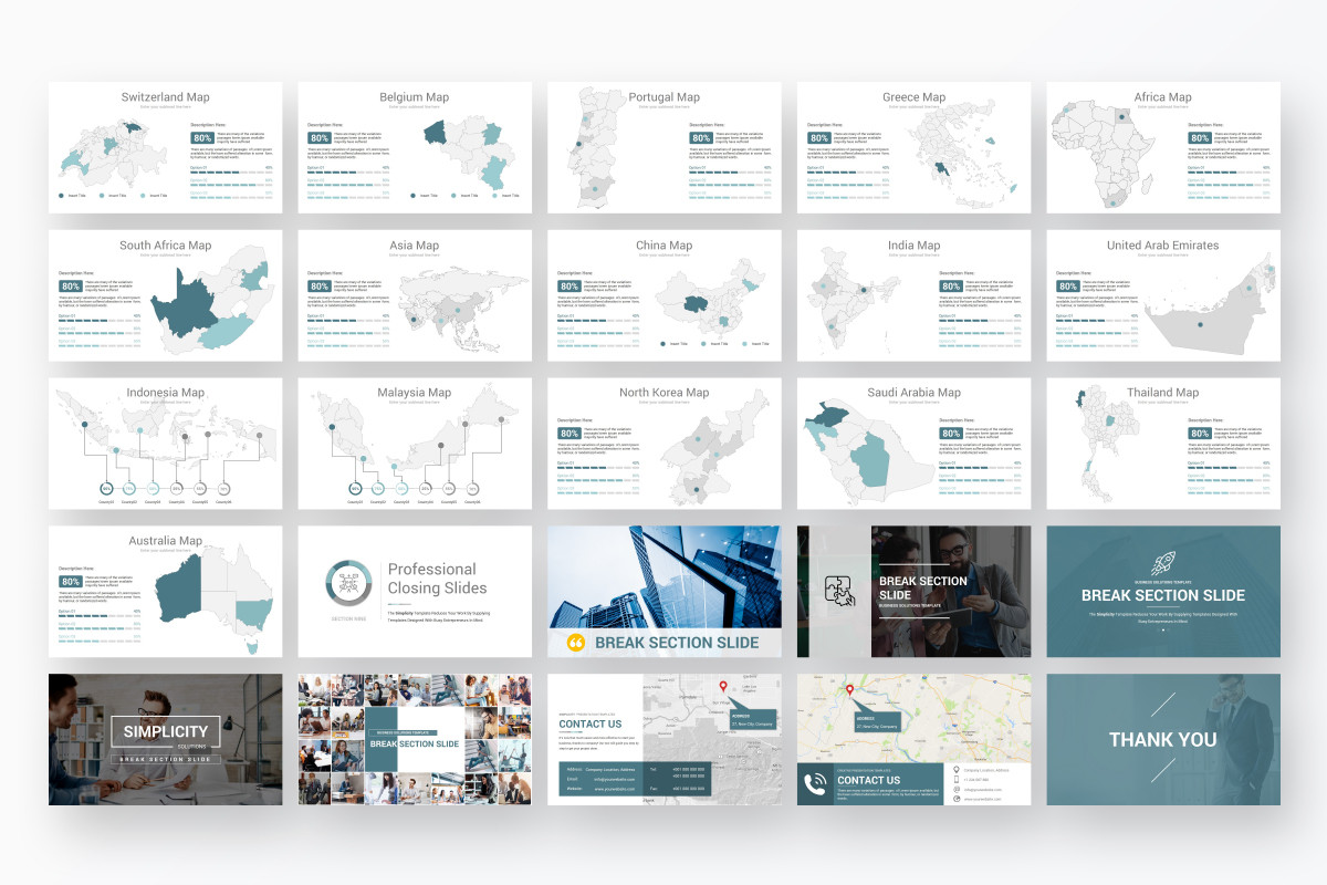 Simplicity Solutions Google Slides Presentation Template | Nulivo Market